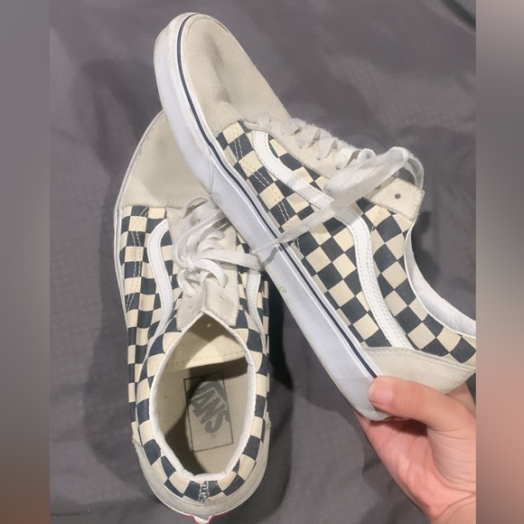 Vans | Shoes | Cream Checkered Vans | Poshmark